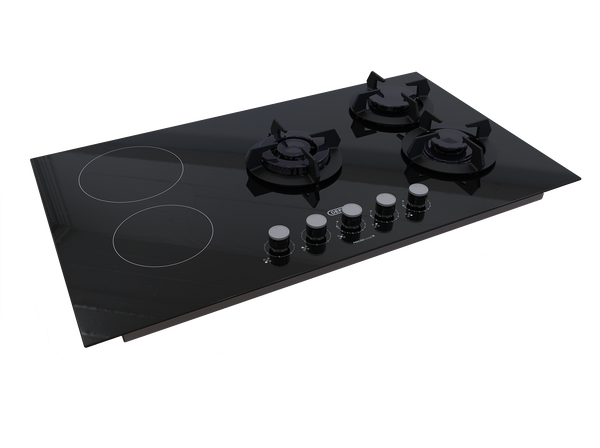 Defy Dual Fuel Hybrid Gas Electric Hob Black DHG902