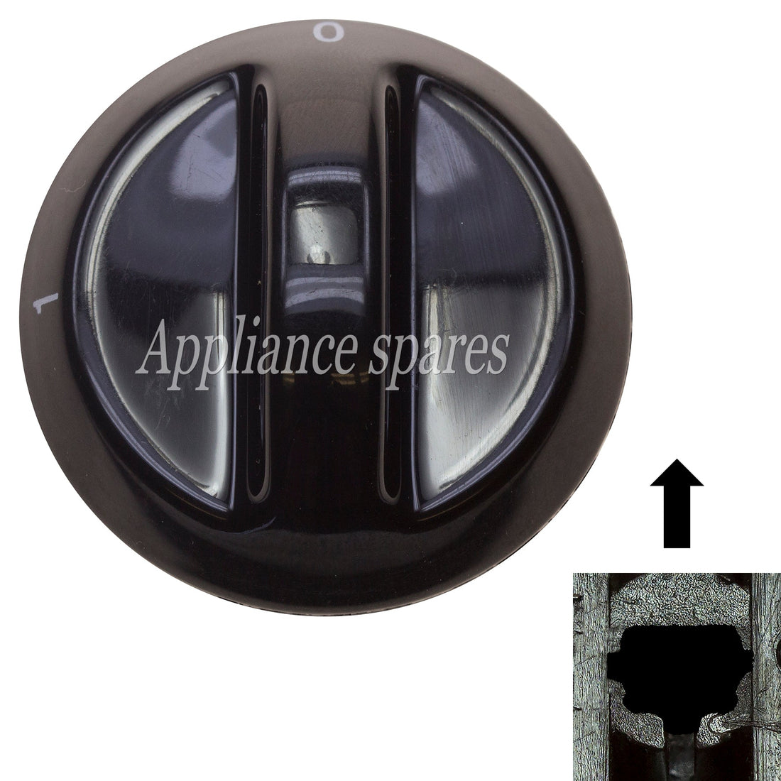 Defy Stove Black Control Knob for Warmer Drawer