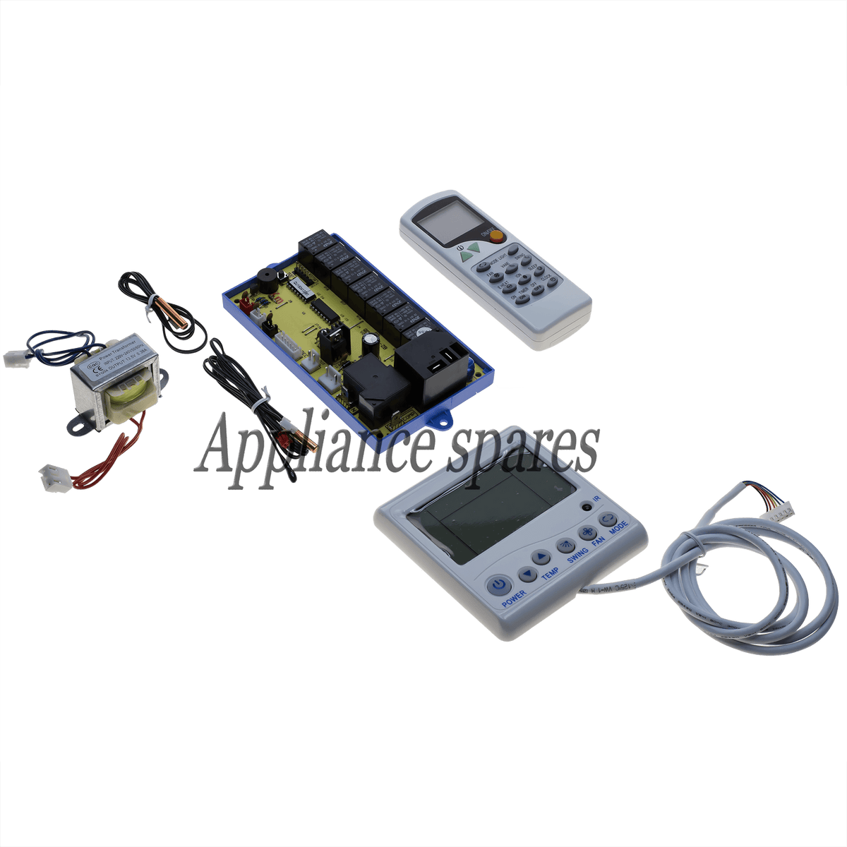 Universal Aircon Pc Board with Midwall Mount Controller And Remote