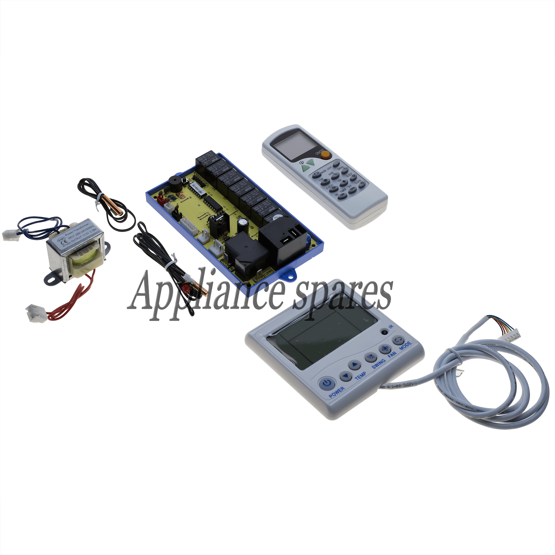 Universal Aircon Pc Board with Midwall Mount Controller And Remote